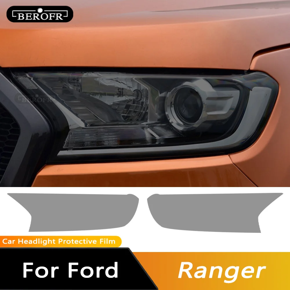 For-Ford-Ranger-Wildtrak-Raptor-2015-Present-Car-Headlight-Tint-Black ...