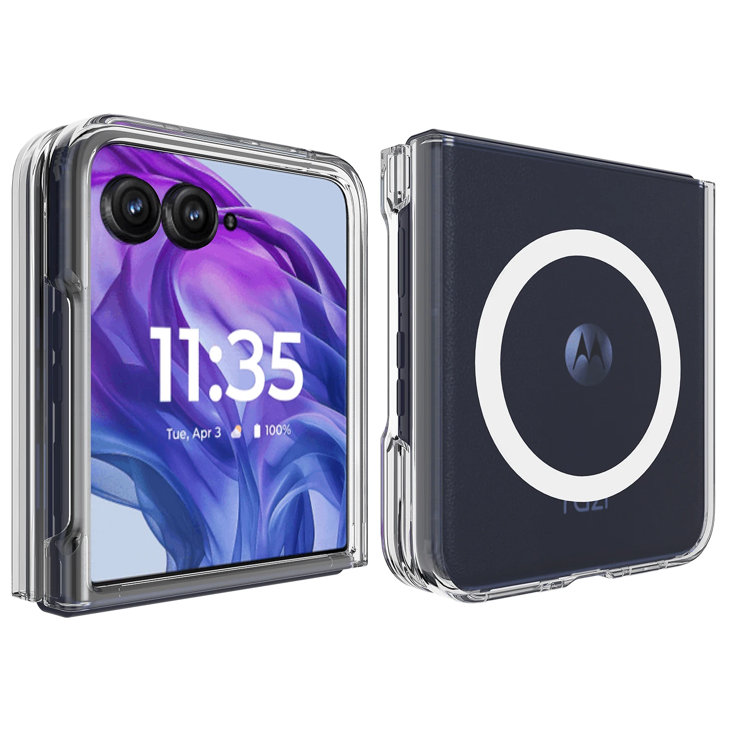 For-Motorola-Razr-50-40-Ultra-Case-Transparent-Acrylic-Magnetic-Cover ...