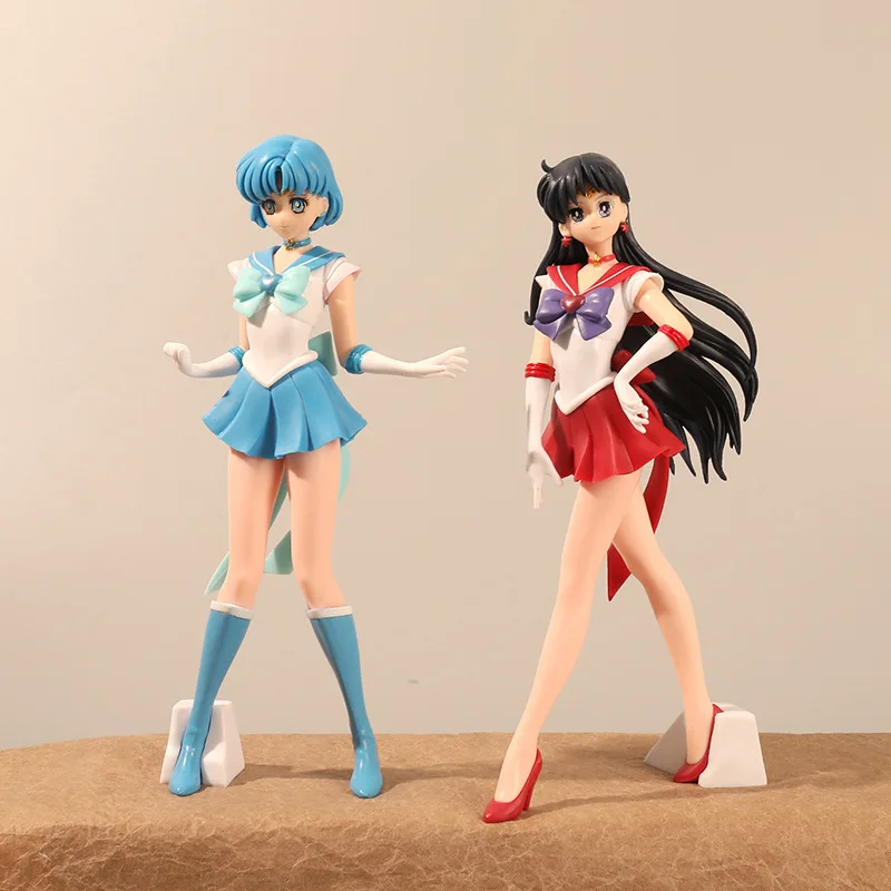 Kawaii-Sailor-Moon-Figure-22CM-Sailor-Mars-Sailor-Mercury-Cute-Cartoon ...