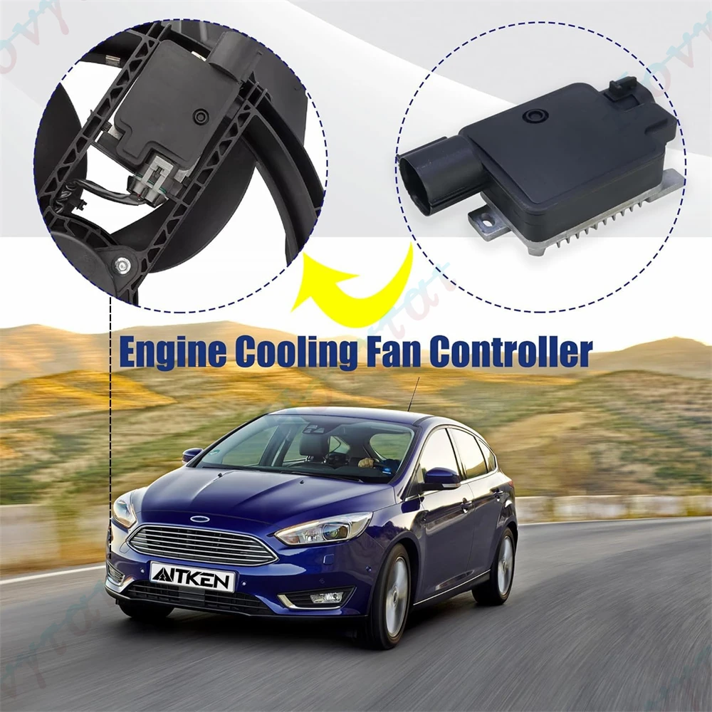6W1Z8B658AB Electric Cooling Fan Control Module Relay Radiator Unit ECU ...
