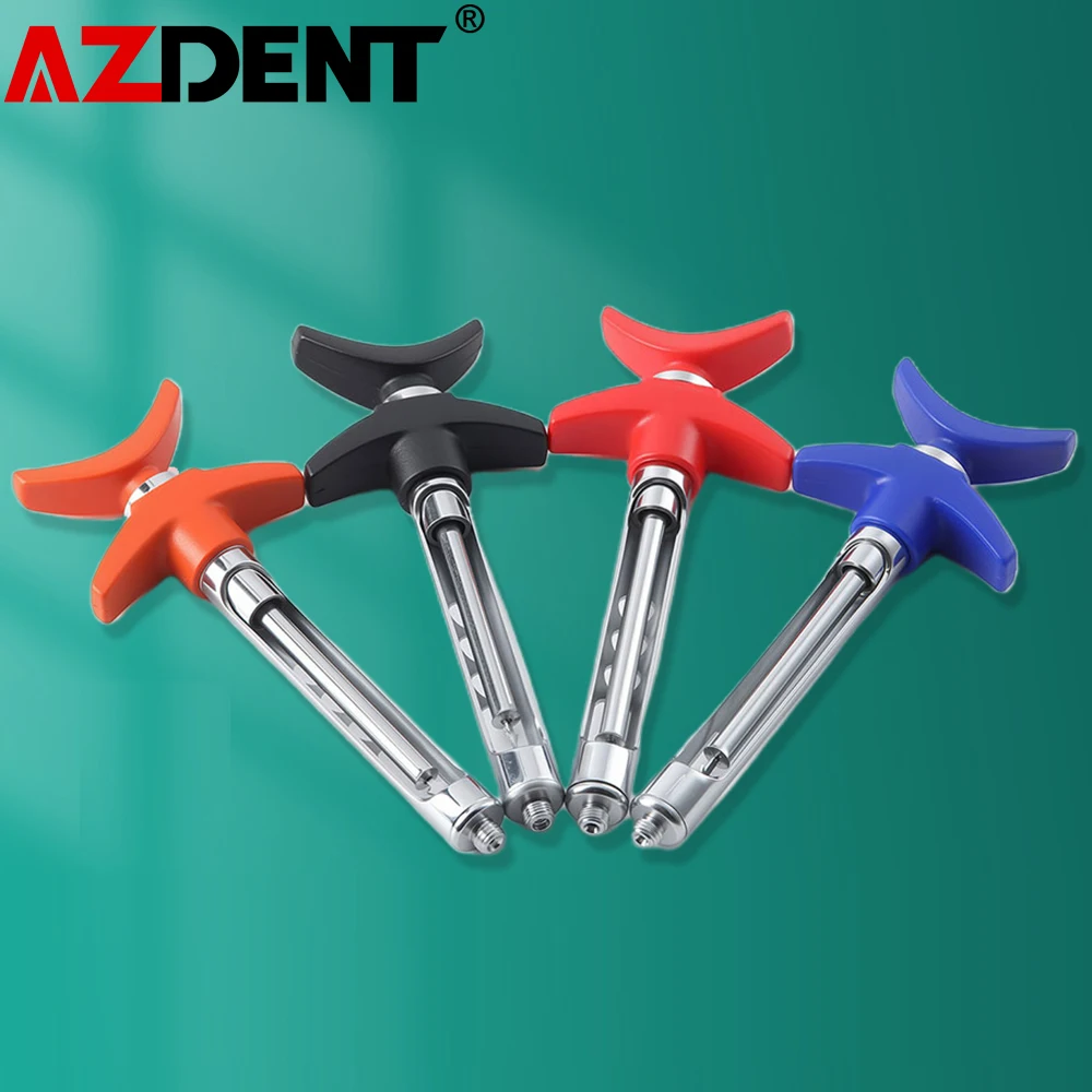 1pcs Dental Stainless Steel Syringe Surgical Aspirating Syringe Press ...