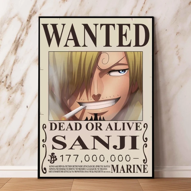 One Piece Sanji Wanted Poster