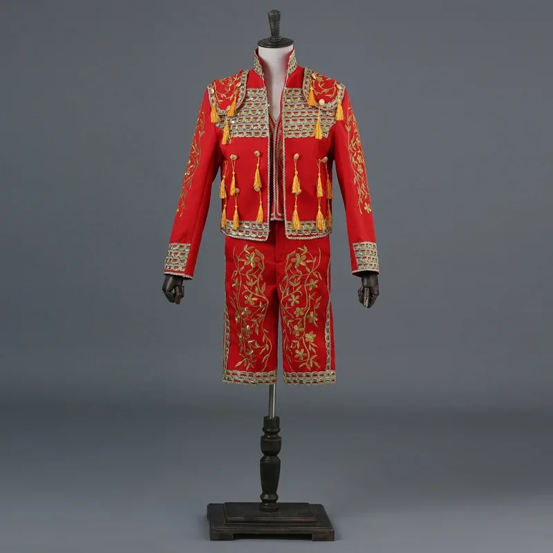 Spanish Bullfighter Clothes Men's Medieval Luxury Noble Prince Costume ...