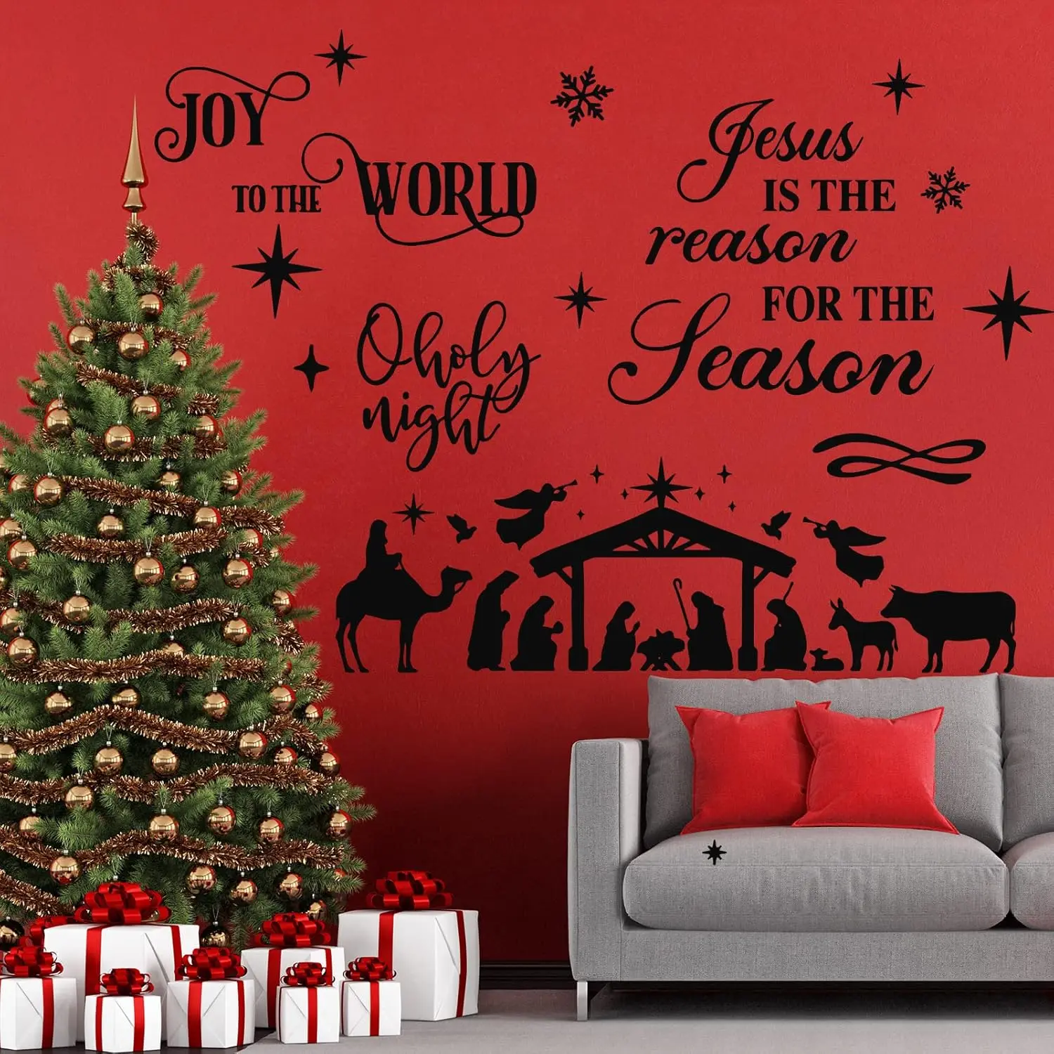 Christmas-Bible-Quotes-Christian-Vinyl-Wall-Decal-Nativity-Scene-Wall ...