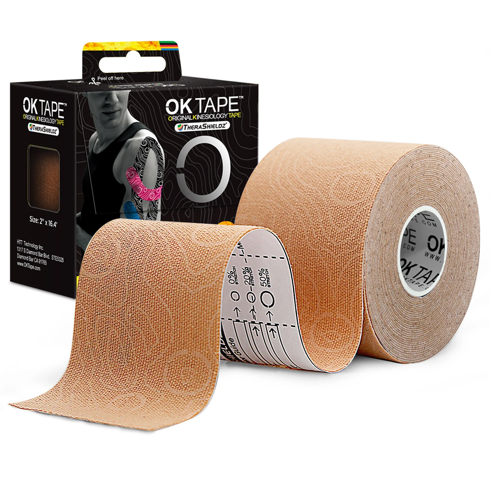 Kinesiology Tape Bulk OK TAPE Kinesiology Tape 100 Pre-Cut Strips ...