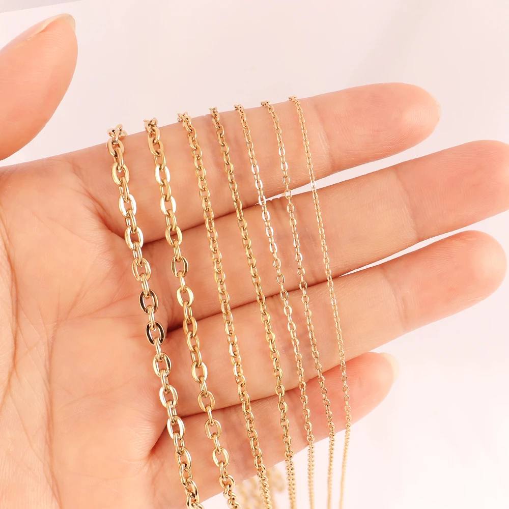 1m/lot 1MM Stainless Steel Chain For Jewelry Making Findings DIY ...