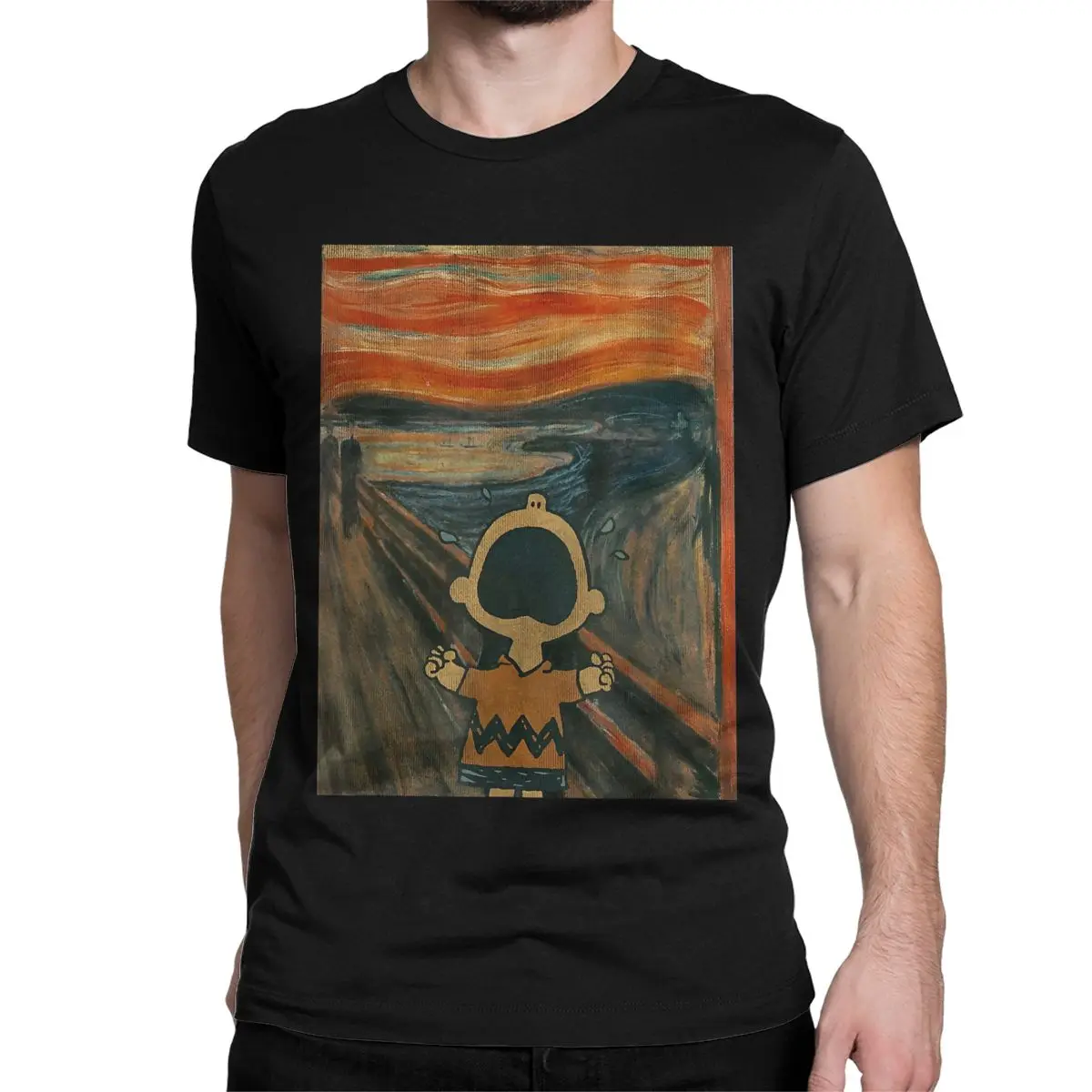 Camisetas artísticas de ocio Snoopy Charlie Brown Scream para hombre y ...