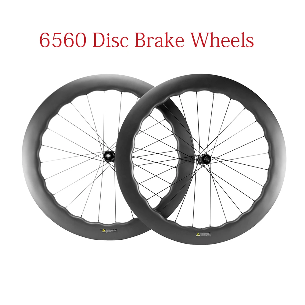 700C 6560mm Road Bicycle Wheelset U Shape Carbon Fiber Disc Brake ...