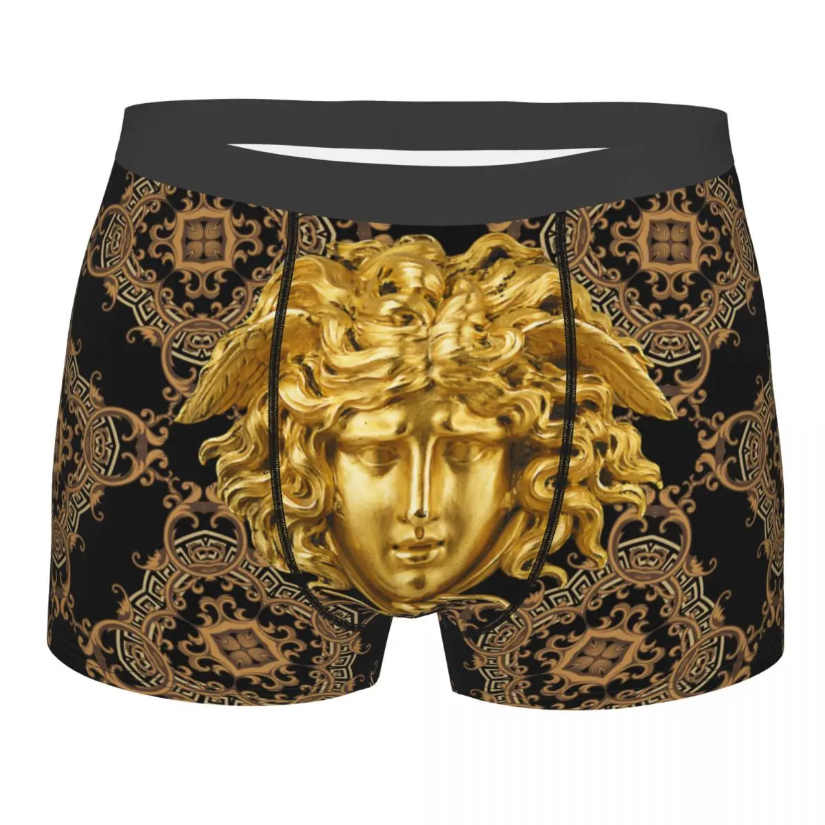 Slip-Boxer-da-uomo-Medusa-di-lusso-in-oro-comode-mutande-a-linea ...