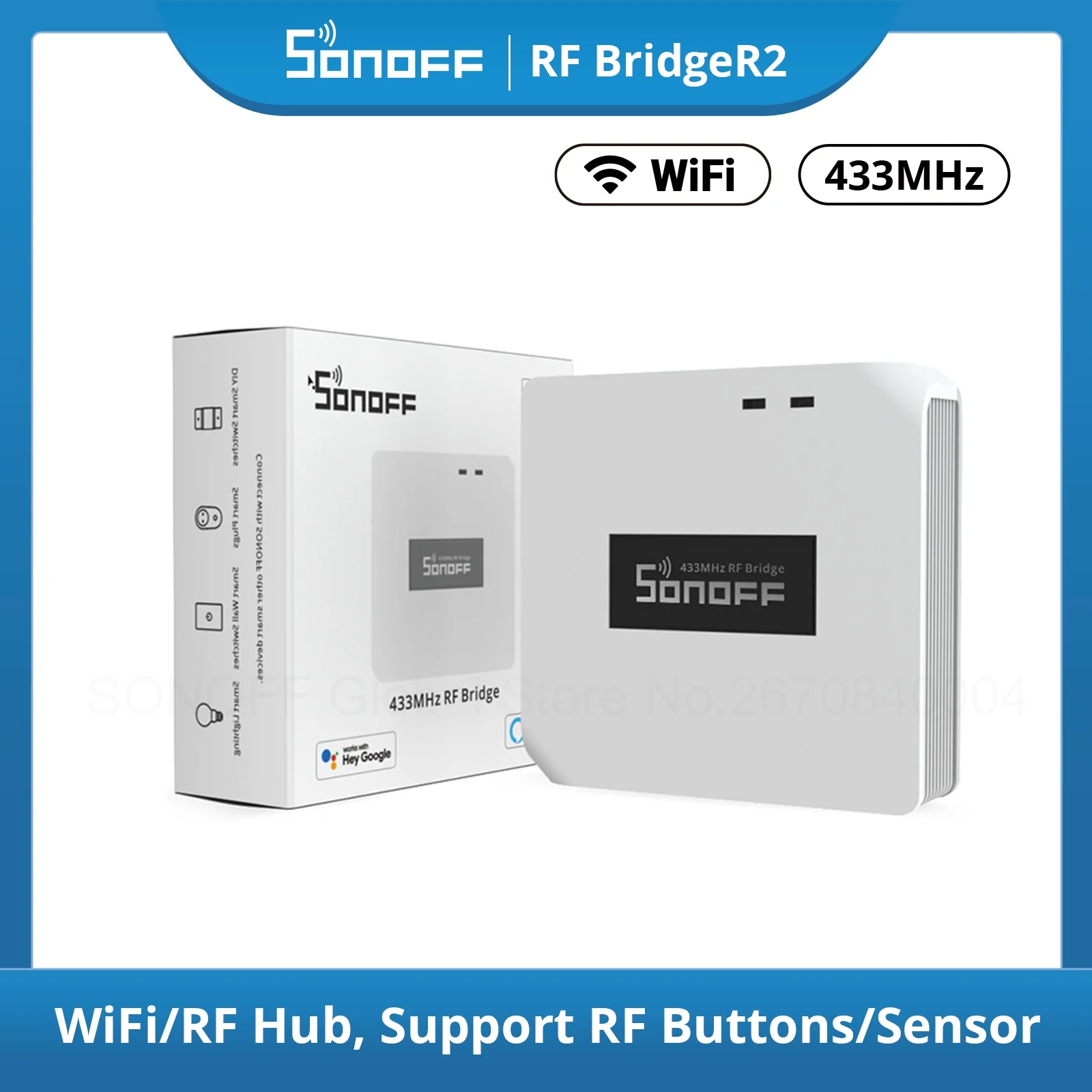 SONOFF-RF-Bridge-R2-433MHz-Remote-RF-Controller-Wi-Fi-Wireless-Gateway ...