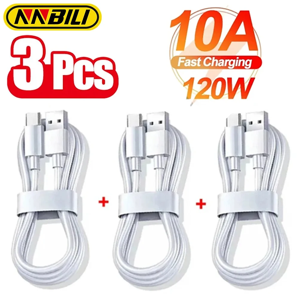 NNBILI-3Pcs-cable-ultra-fast-charging-C-type-phone-USB-data-cable-C-10A ...
