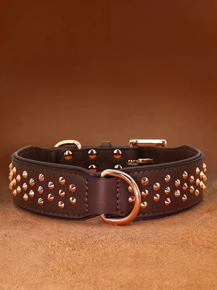 Anti-Bite-Dog-Collar-Large-Dog-Rivet-Collar-Pet-Collar-Golden-Hair ...