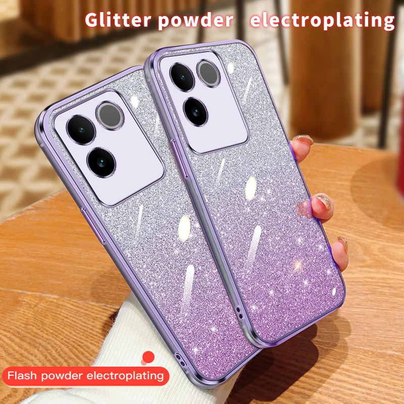 Luxury-Electroplating-Soft-Glitter-Powder-Phone-Case-For-VIVO-T2-RUS-T2 ...