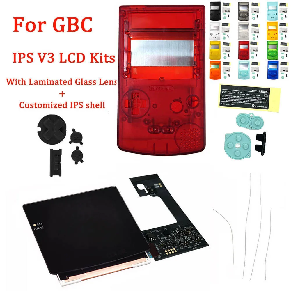 Housing Shell Buttons Sets | Gbc Backlight Screen | Gbc Ips Lcd Screen ...
