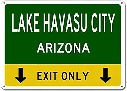 Metal-Signs-Lake-Havasu-City-Arizona-This-Exit-Only-Heavy-Duty-8X12-Tin ...