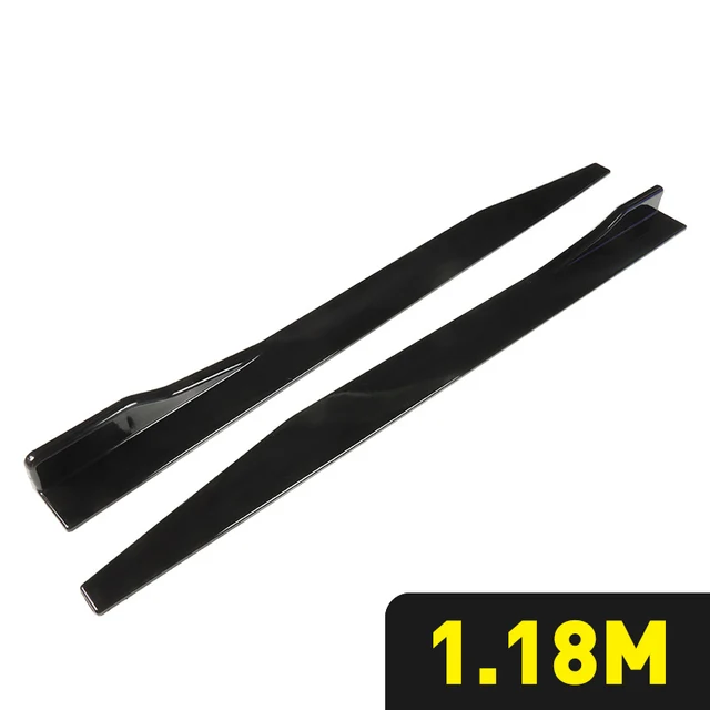 2 Pcs Universal 1.18m / 46.4inch Side Skirts Spoiler For BMW Benz ...