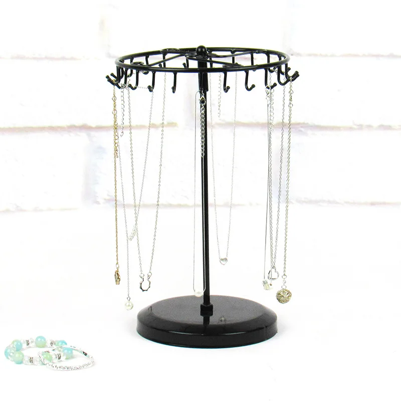 Jewelry Rotating Ring Display Holder Organizer Necklace Stand Rack 23 ...