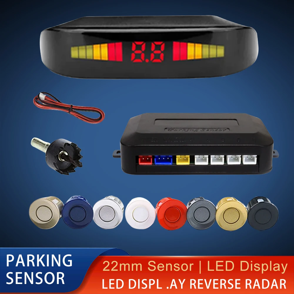Car-Parking-Sensor-Reverse-Radar-System-with-4-Parking-Sensors-Distance ...