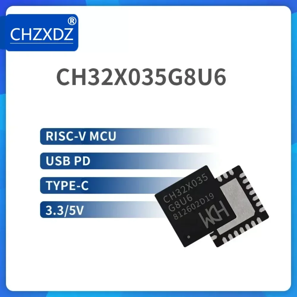 20Pcs-Lot-CH32X035-RISC-V-USB-PD-MCU-CH32X033F8P6-CH32X035C8T6 ...