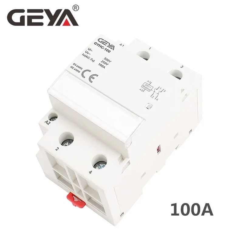 GEYA GYHC 2Phase 100A AC Contactor 220V 230V Din Rail Household Modular ...