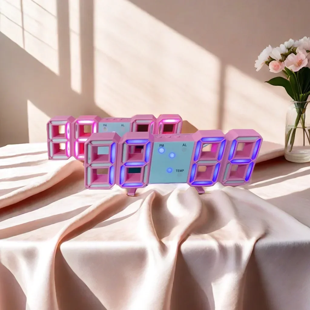 Relojes-de-pared-digitales-n-rdicos-Despertadores-colgantes-Snooze ...