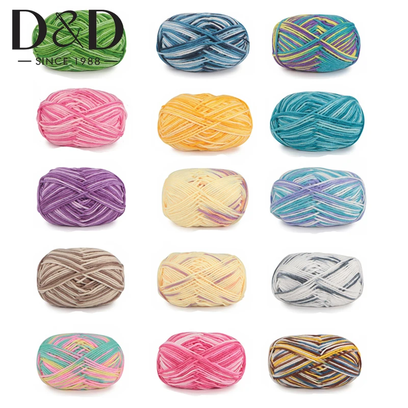 5Strands-2-5mm-Colorful-Soft-Cotton-Baby-Knitting-Wool-Yarn-Crochet ...