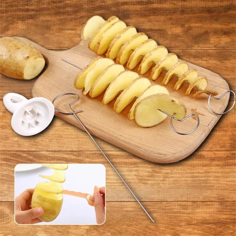DIY-Potato-Spiral-Cutter-String-Rotate-Potato-Chips-Tower-Slicer-Manual ...
