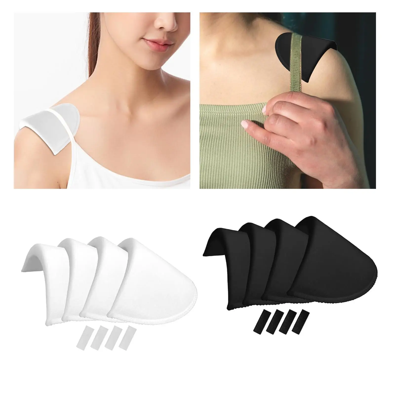 8x Set in Shoulder Pads Non Slip Covered Soft Accessories Shoulder ...
