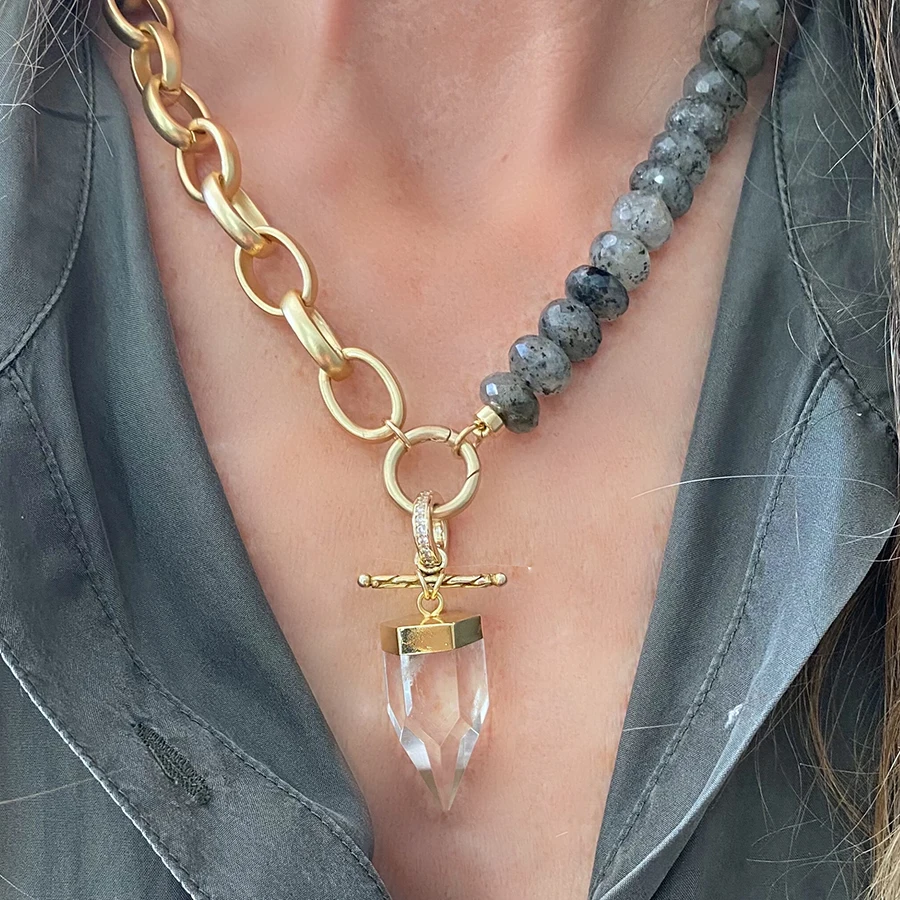 women-Wren-Chunky-Quartz-Crystal-Gemstone-Halfsie-Statement-Necklace ...