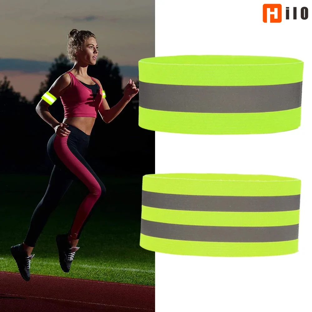 1-5PC Reflective Bands Elastic Wristband Armband Ankle Leg Straps ...