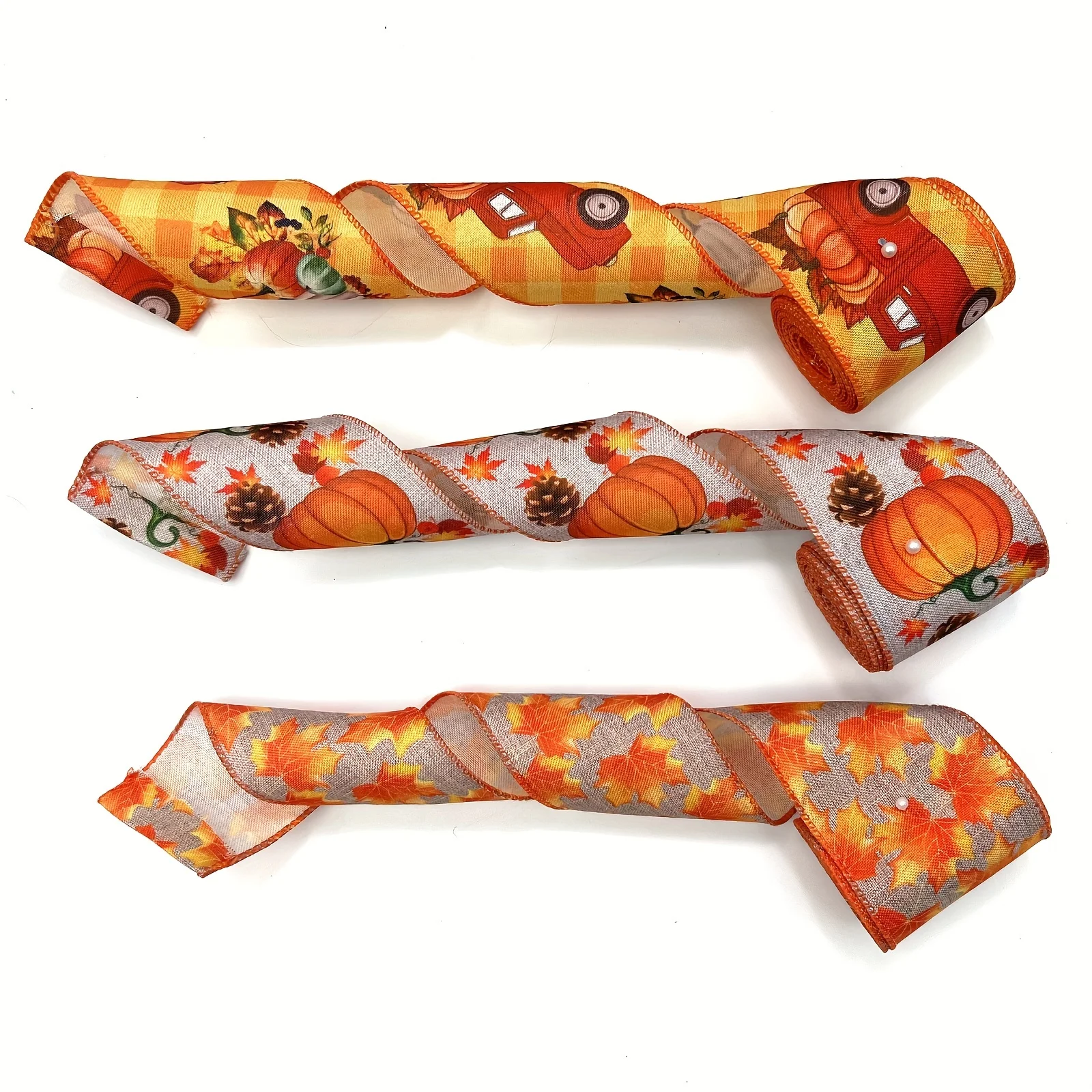 1pc-5-Yards-Fall-Burlap-Ribbon-Wired-Edge-Ribbon-Thanksgiving-Theme ...