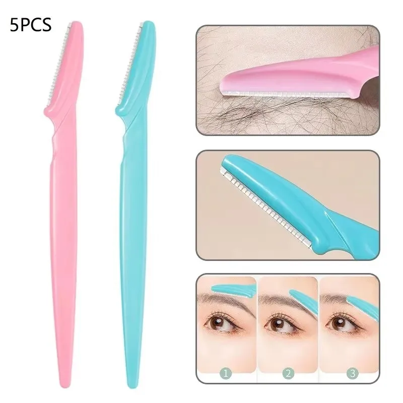 5pcs-Stainless-Steel-Eyebrow-Trimmer-Sharp-Scratcher-Eyebrow-Scraper ...
