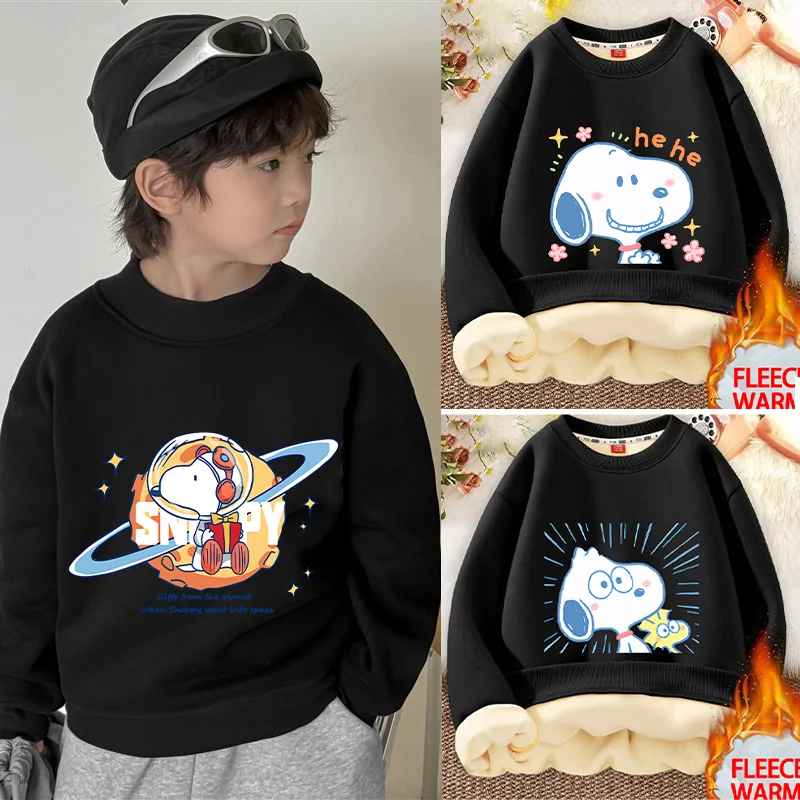 Ropa-de-Snoopy-para-ni-os-sudaderas-de-c-mic-Kawaii-Peanuts-Top-grueso ...