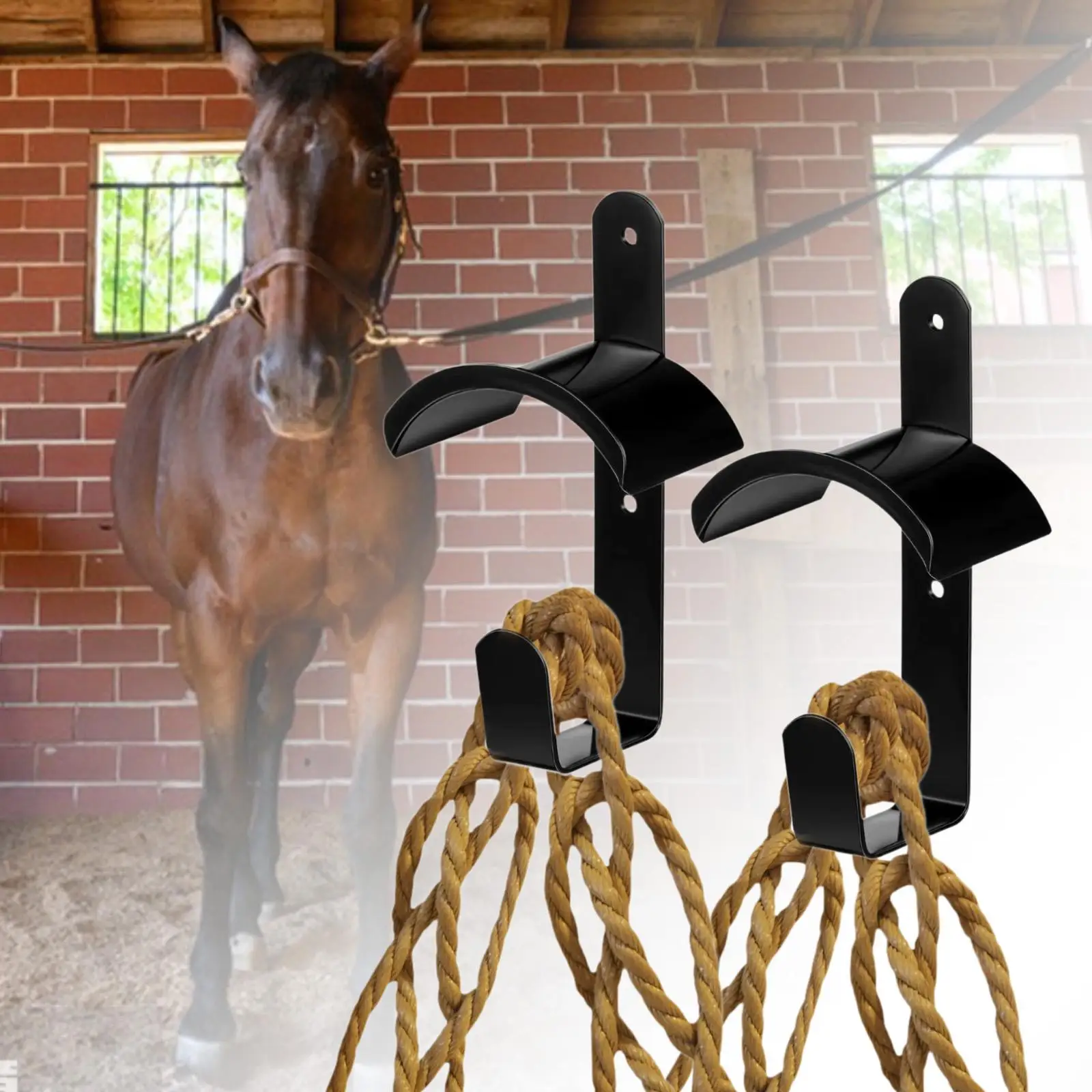 2-Pieces-Horse-Bridle-Hooks-Equestrian-Equipment-Wall-Mounted-Bridle ...