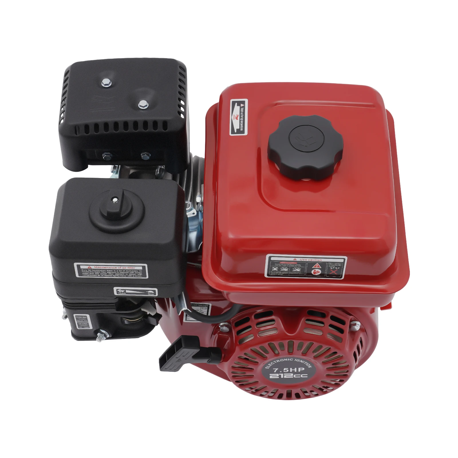 Go Kart Gas 7.5HP 212cc Gas Engine - 4-Stroke, 3000W, 3600 RPM, For Go ...