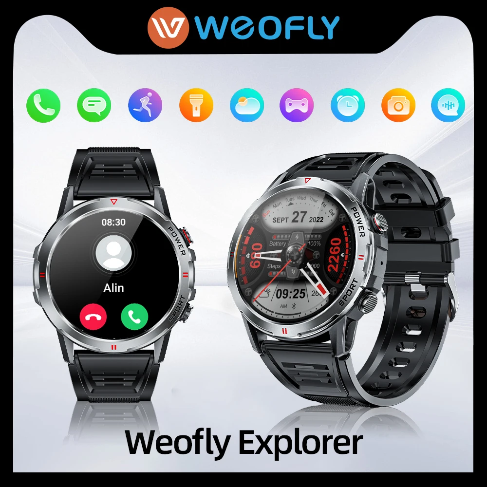 WEOFLY-Explorer-Smart-Watch-1-43inch-AMOLED-Screen-BlE5-2-Calling-Wristband-Heart-rate-detection ...
