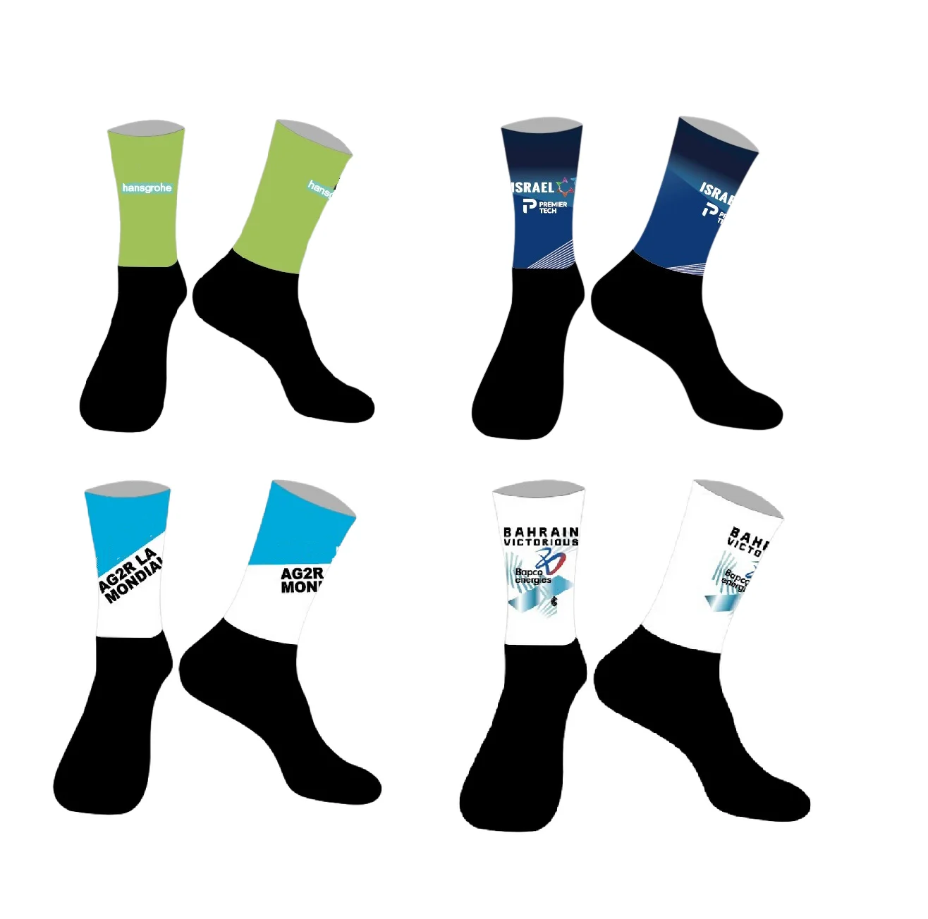 LASER-CUT-ONE-PAIR-2024-AG2R-BORAful-BAHRAIN-TEAM-Cycling-Socks ...
