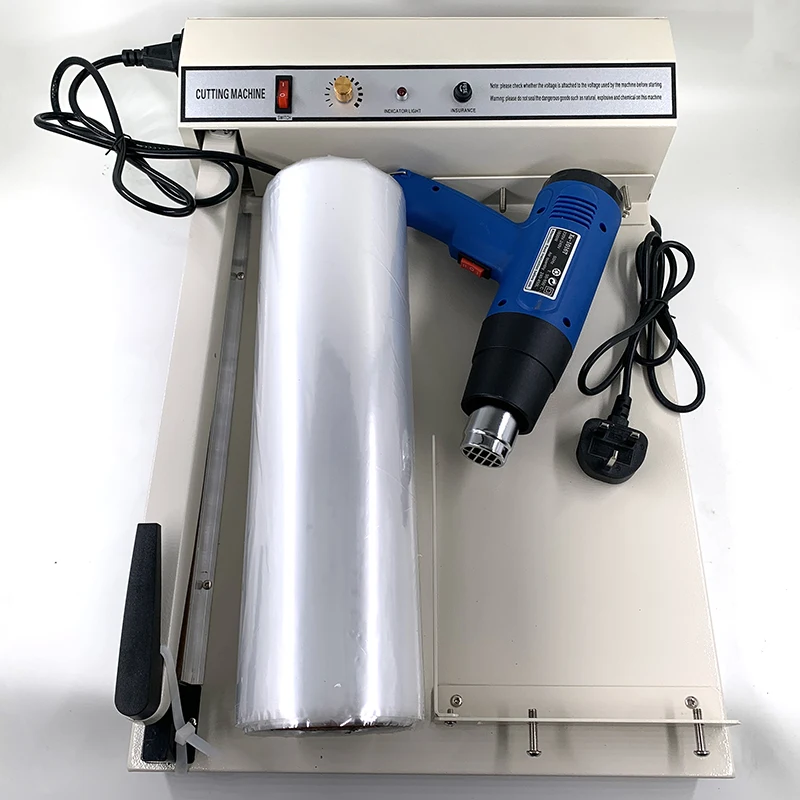 220V/ 110V Sealing Cutting Shrinking Machine POF Film Plastic Bags ...