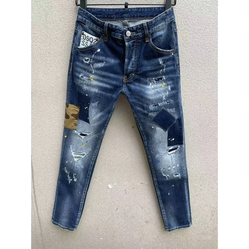 Pantalones-vaqueros-ajustados-de-estilo-italiano-para-hombre-ropa-de ...