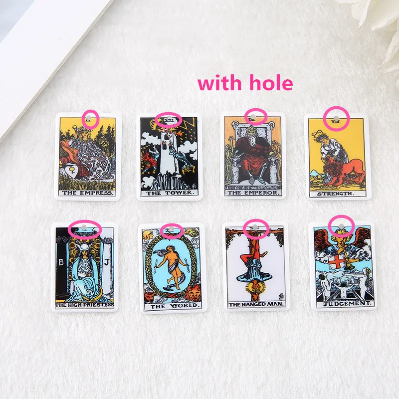 Acrylic-Tarot-Card-Charms-Rectangular-Double-Sides-Epoxy-Devil-Tower ...