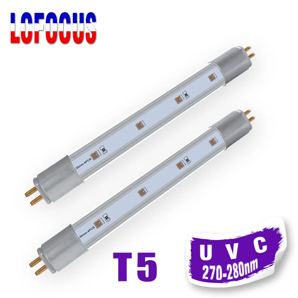 T5 3W 135mm 딥 UV LED 자외선 튜브 램프 270nm 280nm UVC, UVA 12V 24V 살균 정화 소독 용 ...