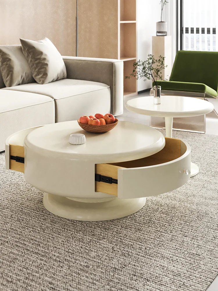 Tea-table-living-room-home-simple-modern-round-high-and-low-tea-table ...