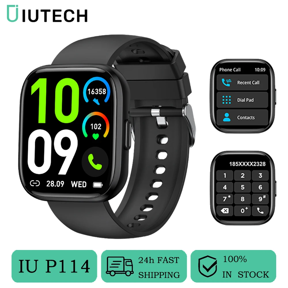 IUTECH-P114-Smartwatch-2024-NEW-1-85-Touch-Screen-DIY-Dial-Watches-Bluetooth-Call-Health ...