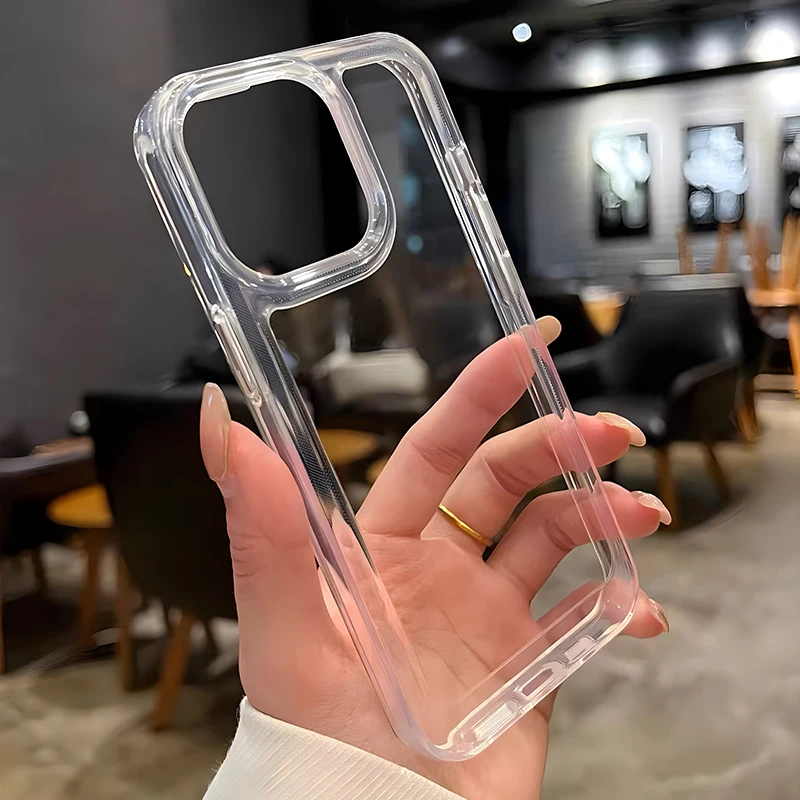 Funda-de-tel-fono-transparente-de-lujo-para-iPhone-carcasa-trasera-de ...