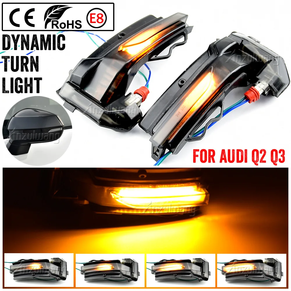 For-Audi-Q2-GA-Q3-F3-Dynamic-Blinker-LED-Turn-Signal-Light-Rear-View ...