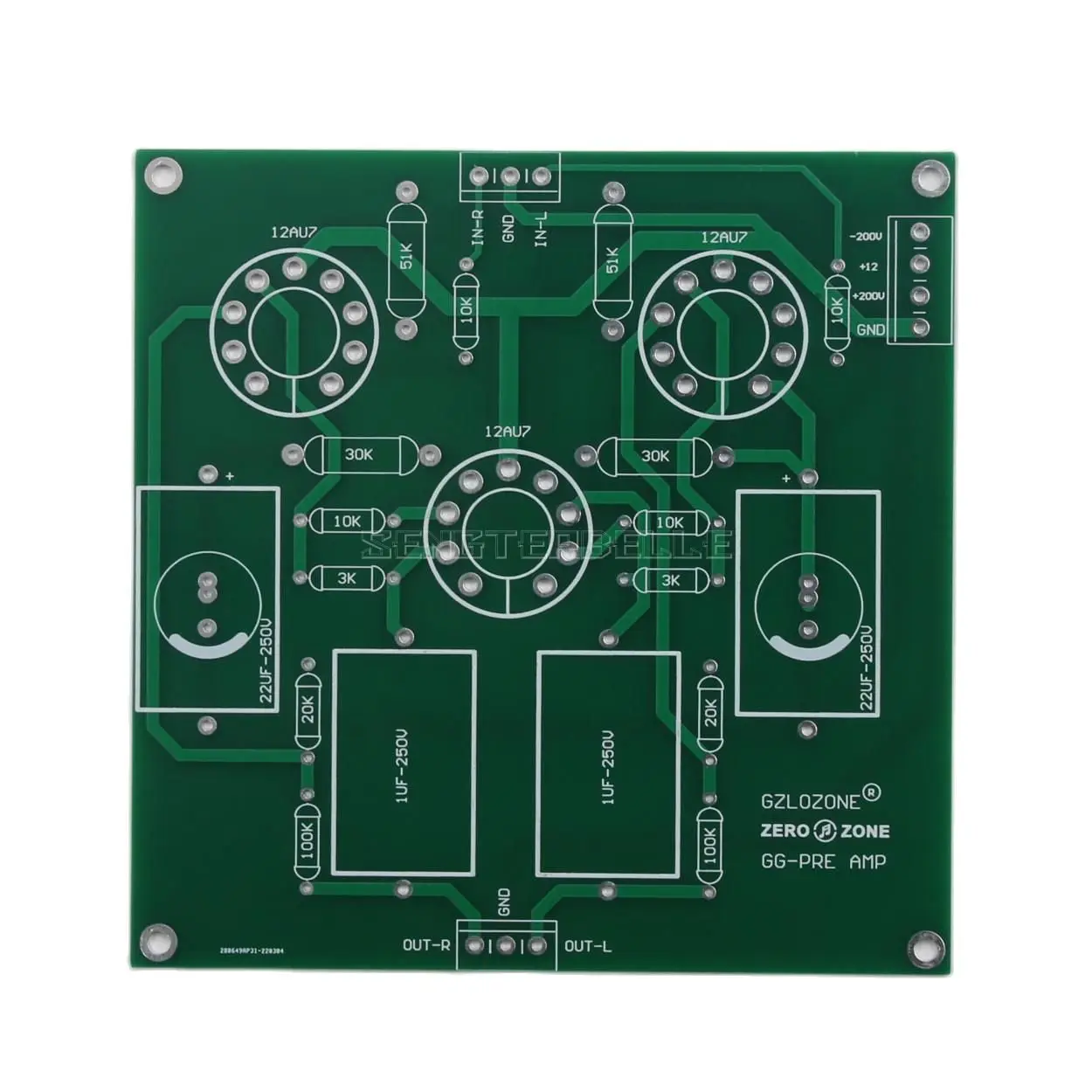 GROUND GRID GG Preamplifier Audio PCB Board HiFi DIY 12AU7 Vacuum Tube ...