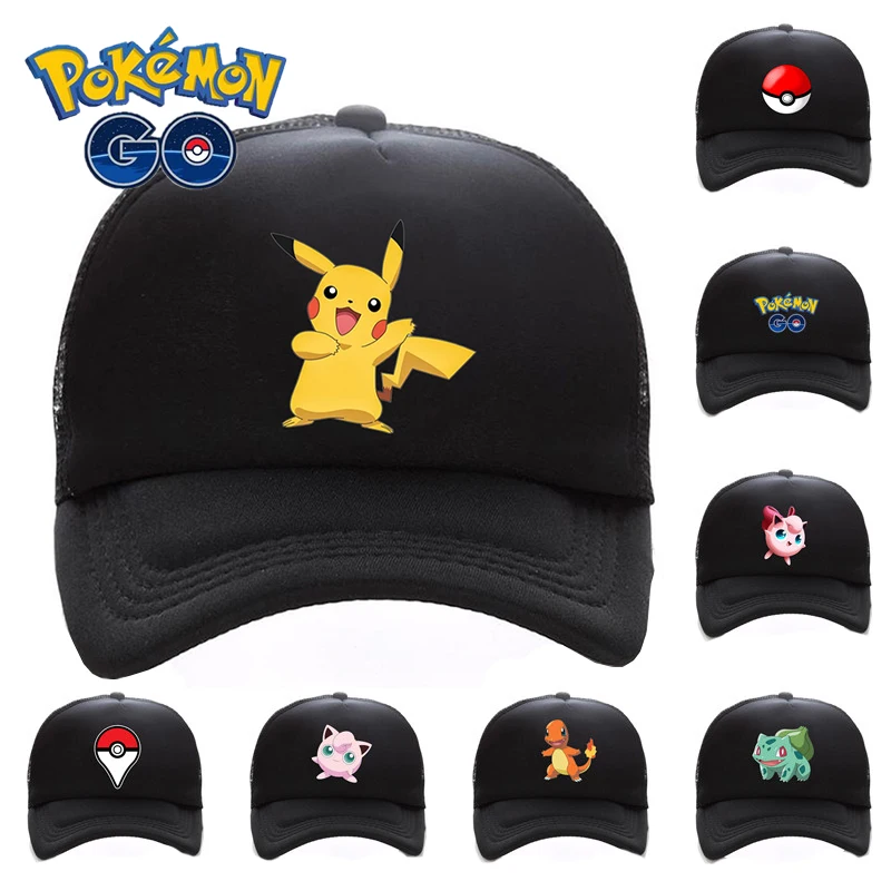 Anime Pokemon Baseball Cap Man Woman Pikachu Sun Cap Cool Cartoon High ...