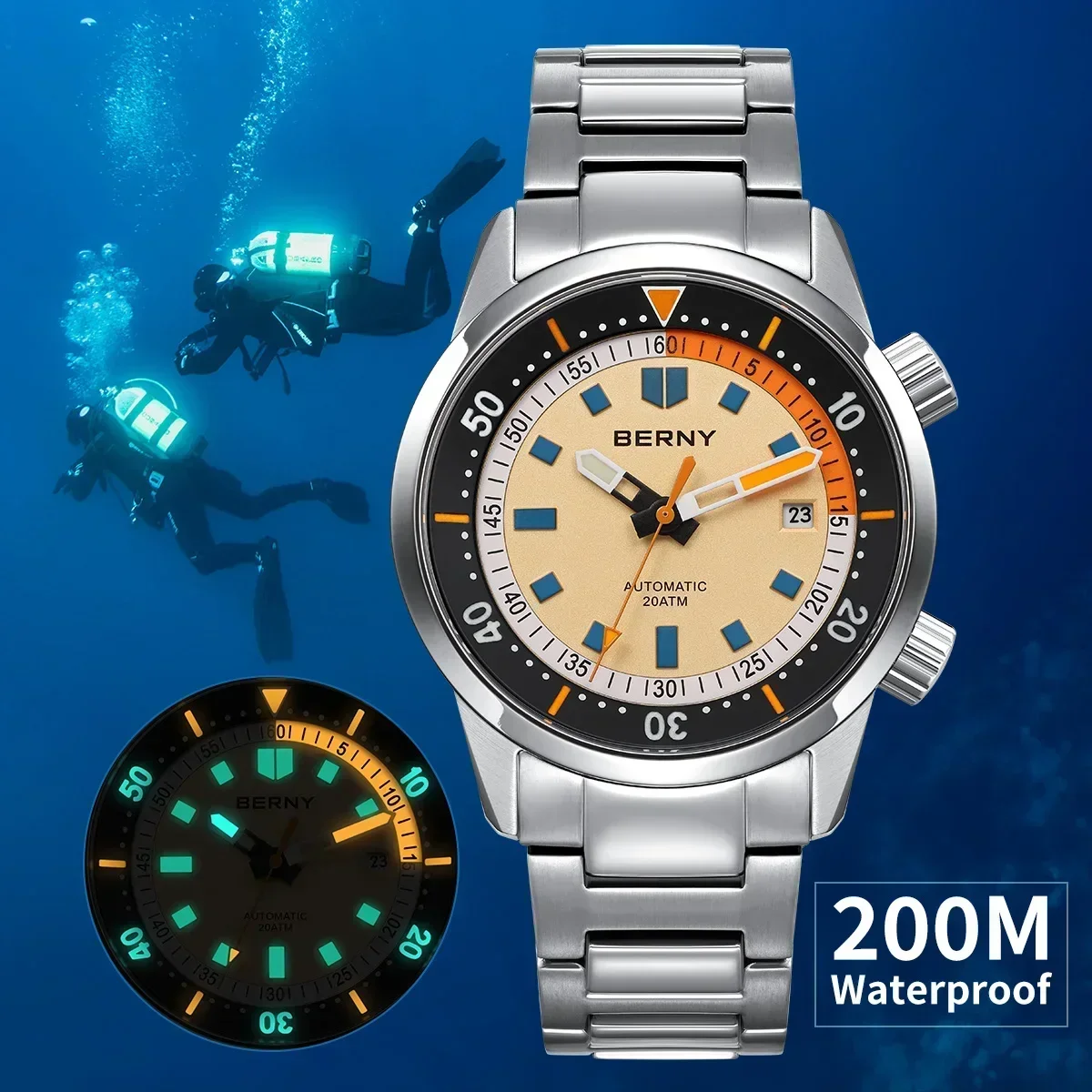 BERNY-Automatic-Diving-Watches-for-Men-20AMT-Super-Luminous-Mechanical ...