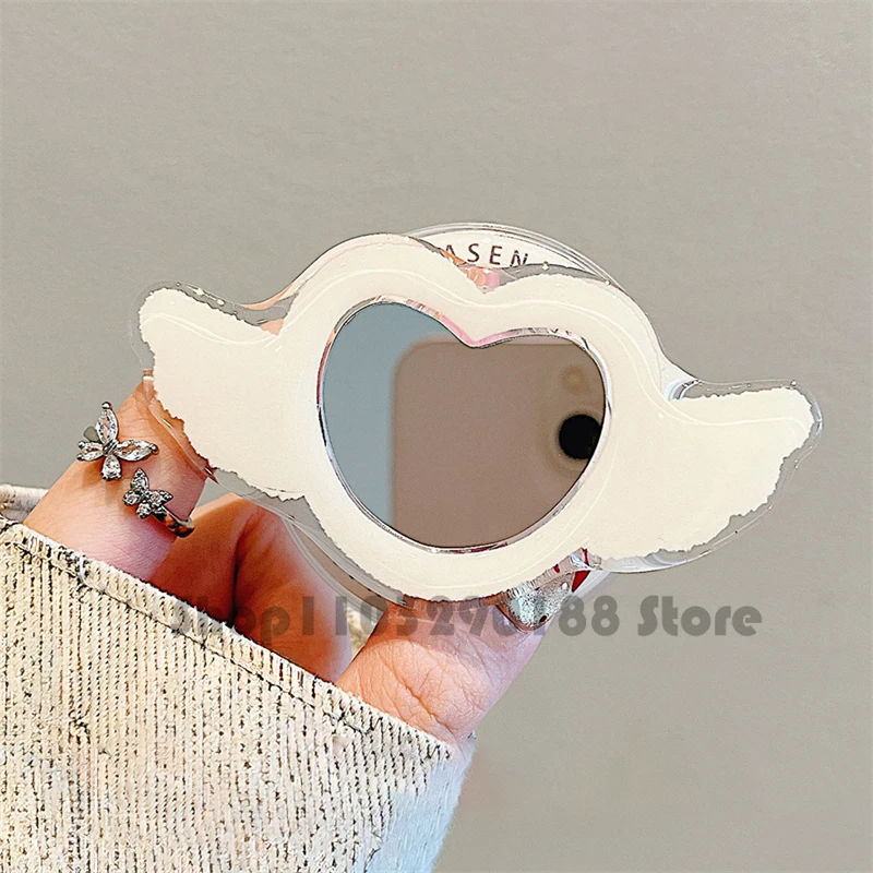 Korea Cute Love Heart Wing Mirror Magnetic Holder Grip Tok Griptok ...