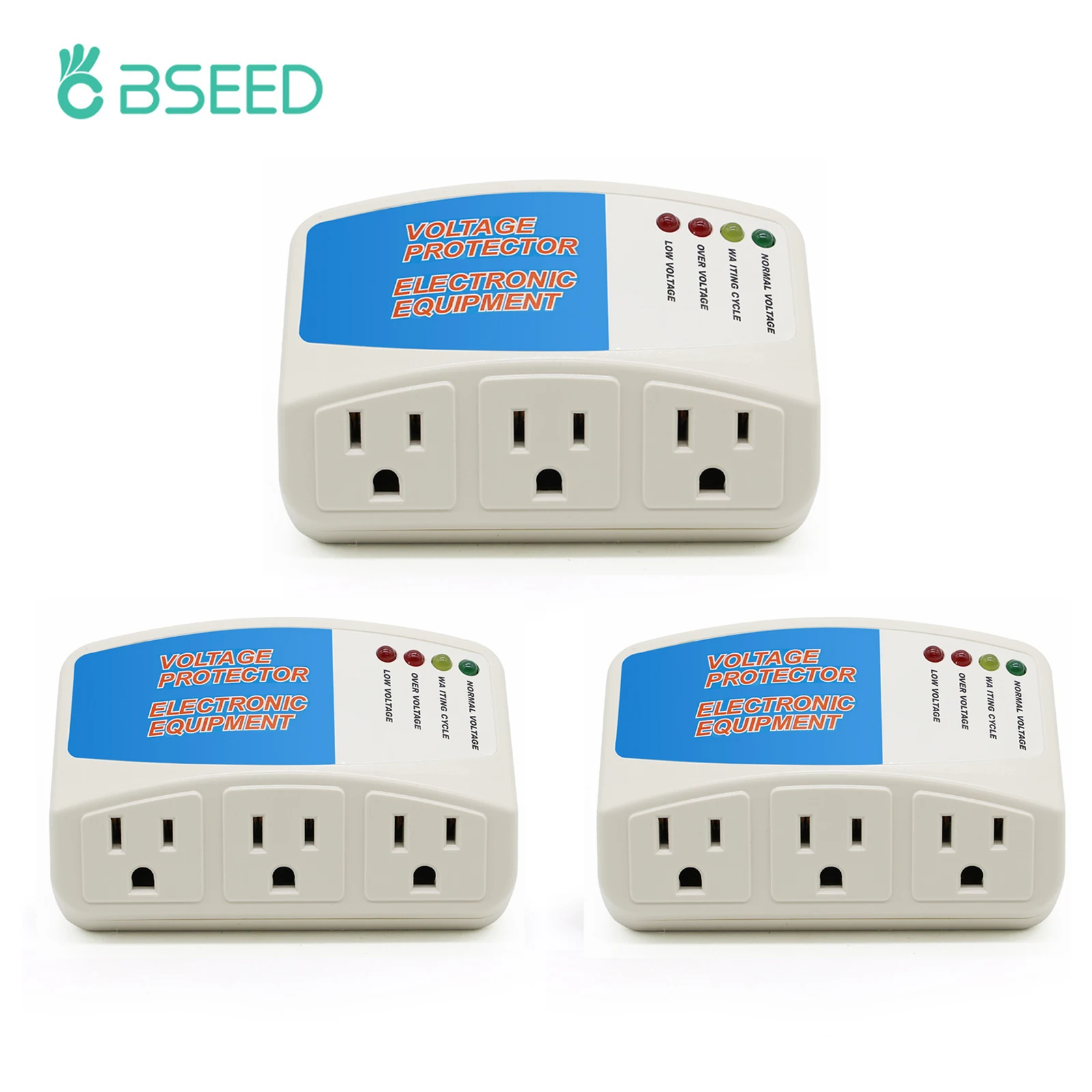 BSEED-Power-Surge-Protector-120V-Triple-Wall-Sockets-Voltage-Protector ...